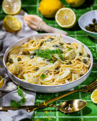 Cremige Zitronen Fenchel Pasta - Einfaches Veganer Rezept